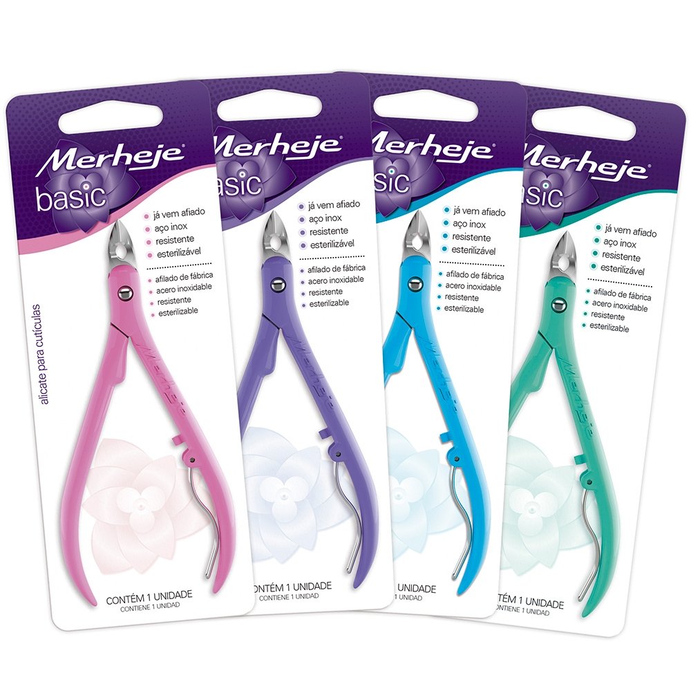 Alicate Merheje Para Cuticula Basic Sortido - Embalagem c/ 12 unidades ...