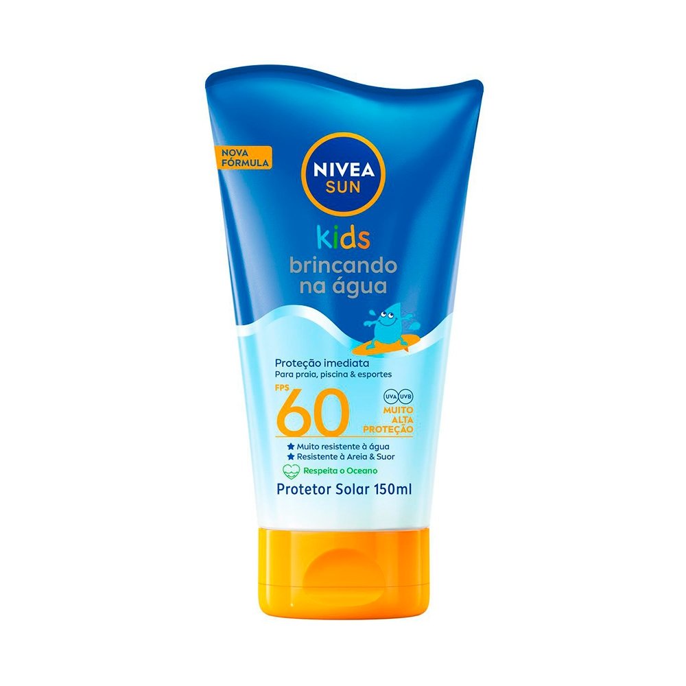 Protetor Solar Kids Fator 60 Swim & Play 150ml - Nivea | eFácil