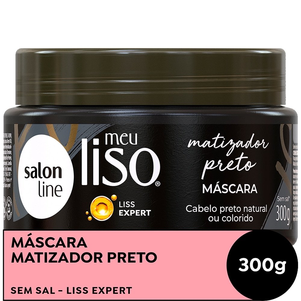 Máscara Hidratação Salon Line Meu Liso Matizadora Preto 300g | eFácil