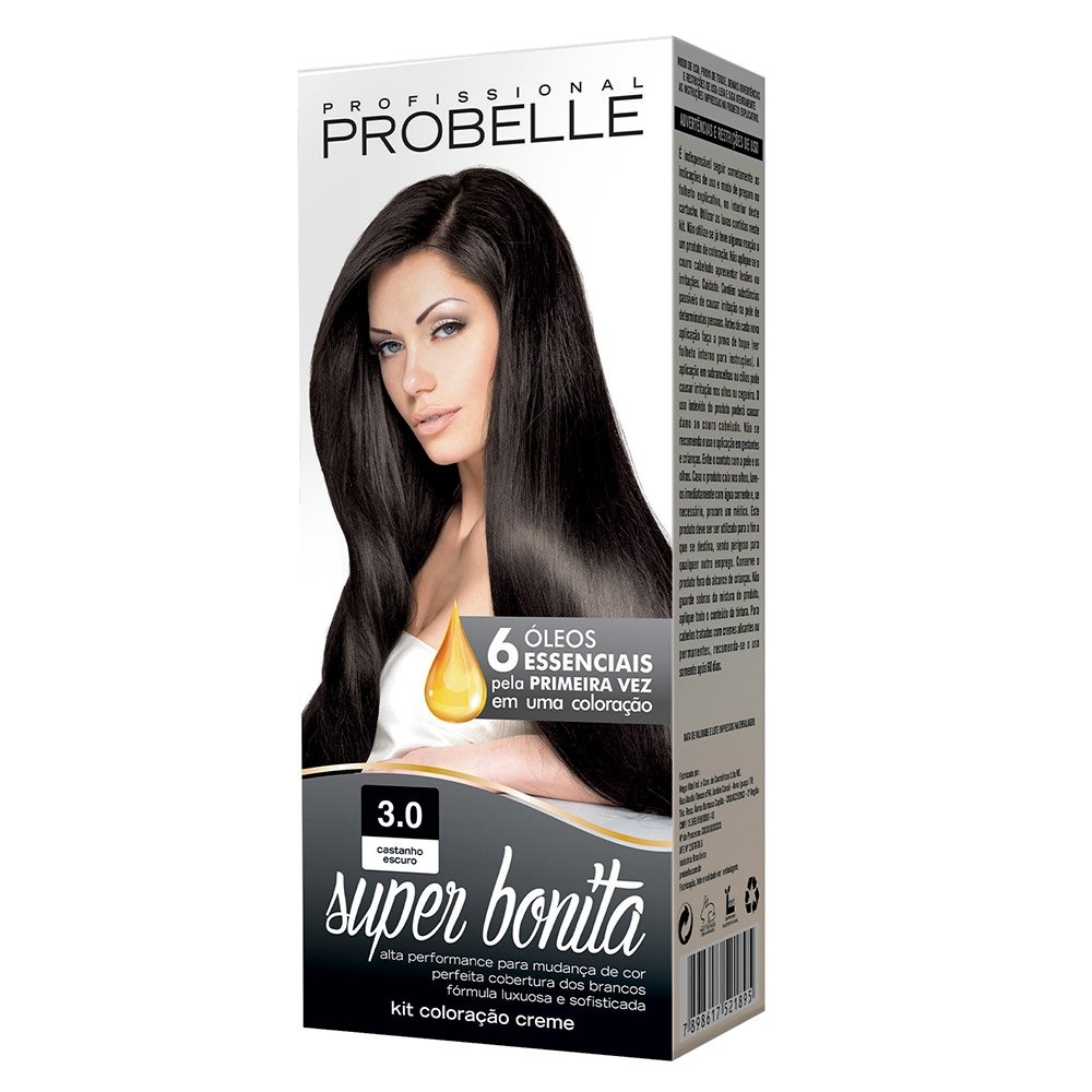 Tintura Probelle Super Bonita 3.0 Castanho Escuro 50ml | eFácil