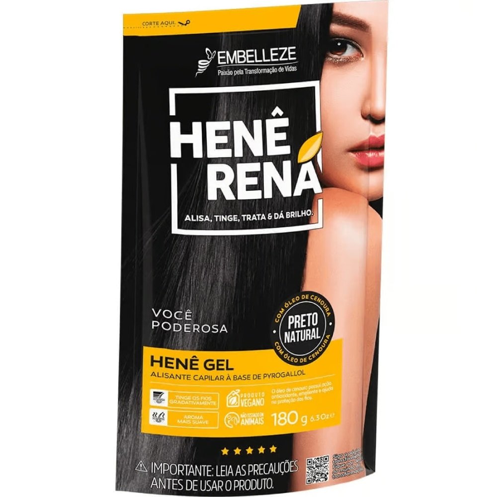 Alisante Creme Hene Gel Rená com Jaborandi 180g Embelleze - Alisante ...