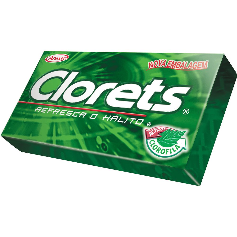 Chiclete Clorets Hortelã Embalagem com 100 Unidades | eFácil