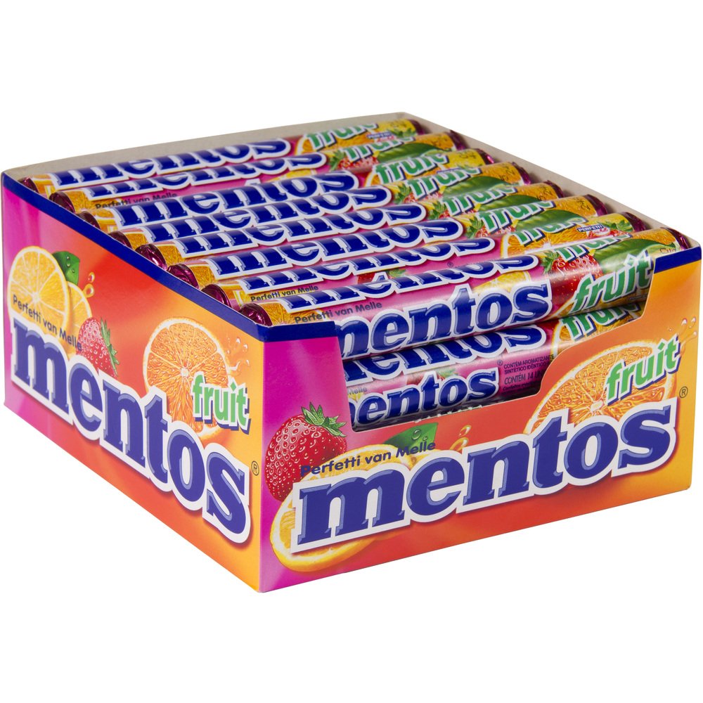 Pastilha Mastigável Fruit Emb. c/ 16 Un. Mentos - Chiclete e Gomas - eFácil