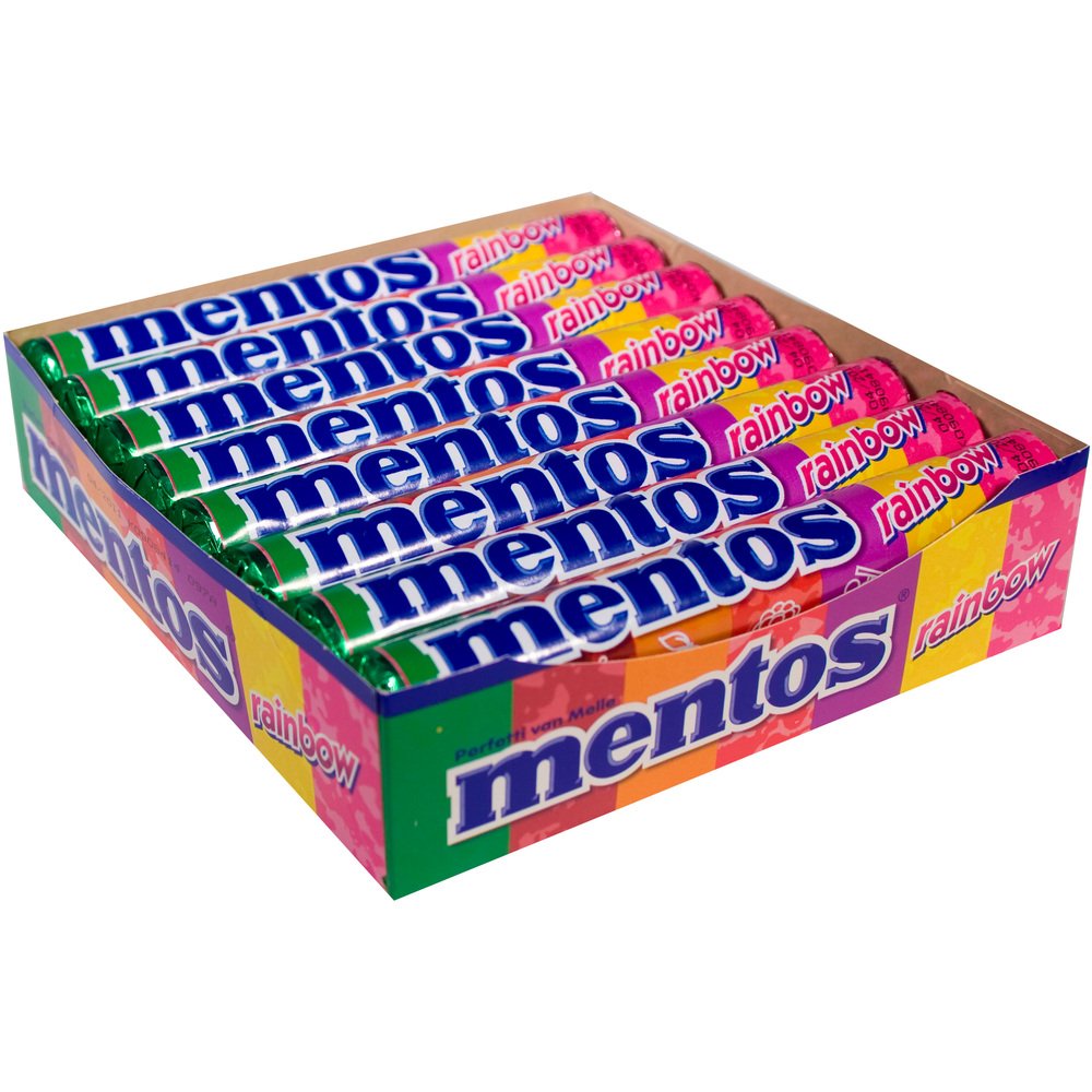Drops Mentos Rainbow Embalagem com 16 Unidades | eFácil