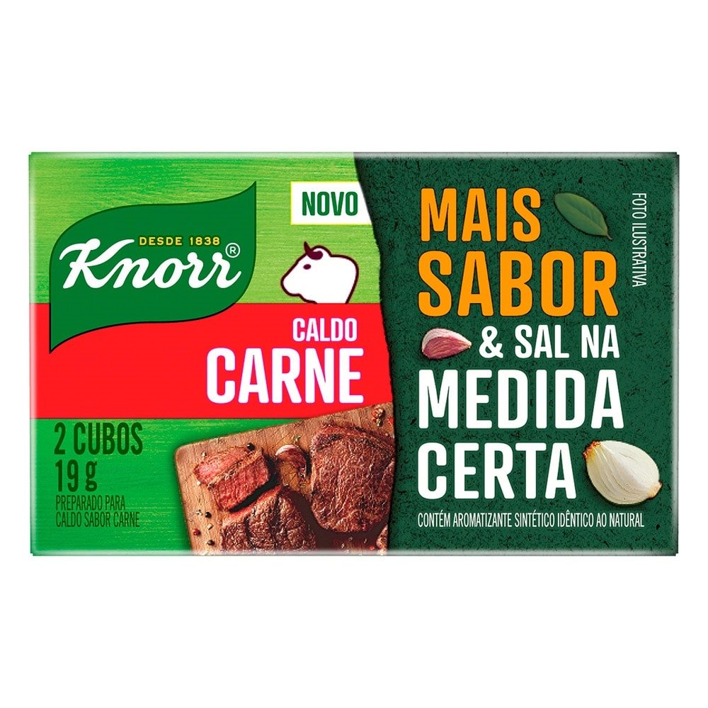 Caldo de Carne 19g Emb. c/ 24 un. Knorr - Tempero e Condimento - eFácil