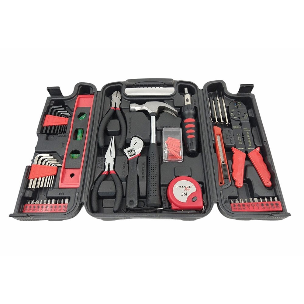 Kit Jogo de Ferramentas 129 Peças com Maleta Fasterr Conjunto de Chaves ...