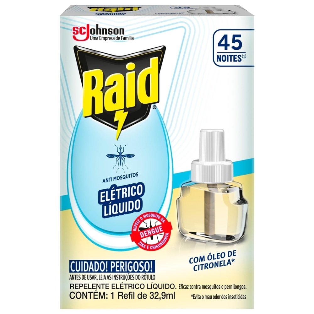 Inseticida Eletrico Refil Raid Citronela 45 Noites | eFácil