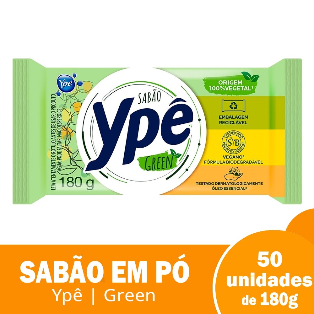Sabão em Barra Ypê Natural 180g Embalagem com 50 Unidades | eFácil