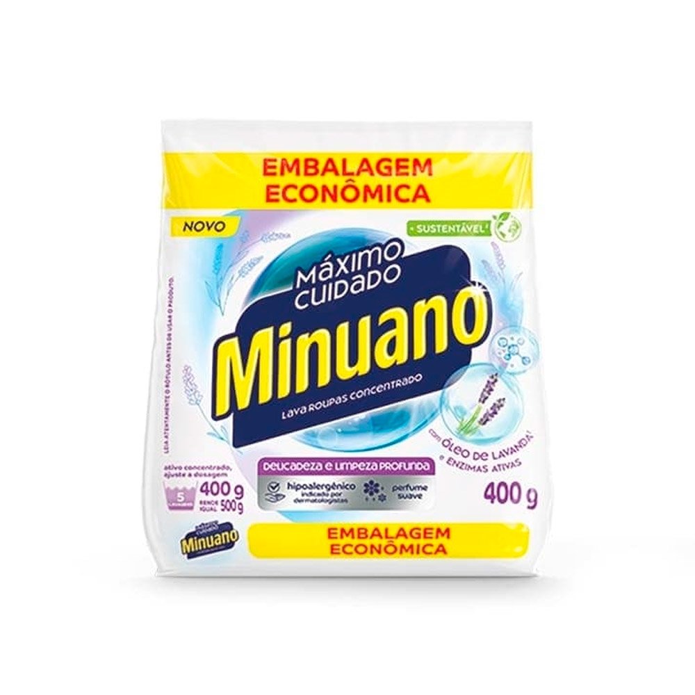 Sabão em Pó Minuano Branco 24x400g | eFácil