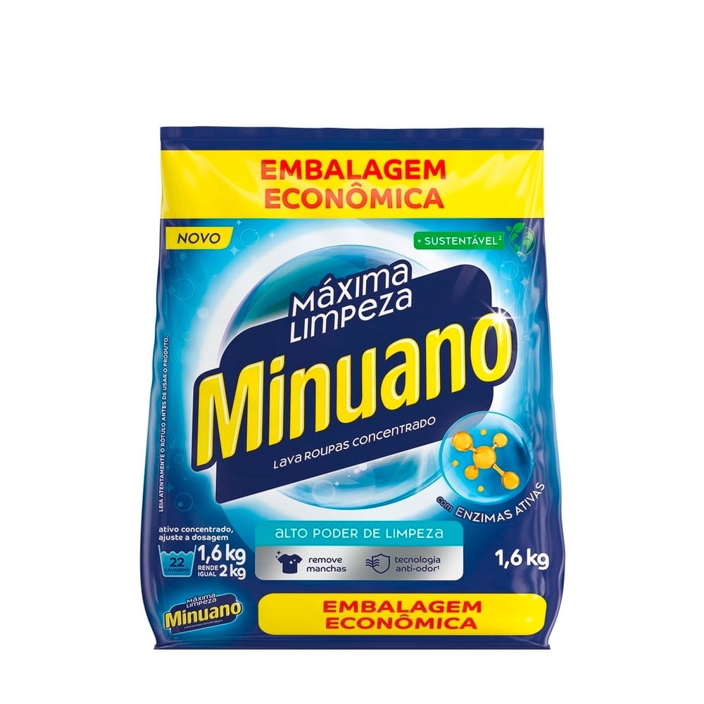 Sabão em Pó Minuano Azul 10x1,6Kg | eFácil