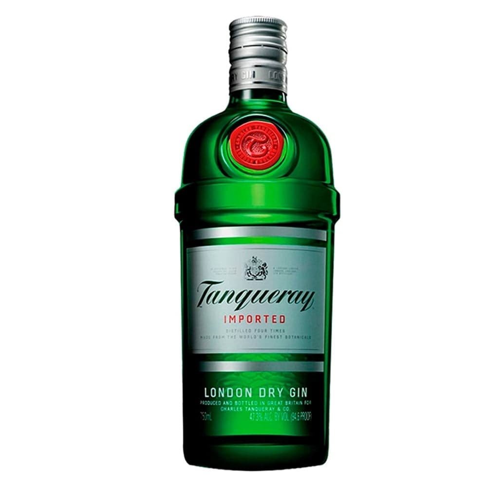 Kit : Gin Importado Tanqueray 750Ml + 6 Taca Nadir Gin Tonica 7948 ...
