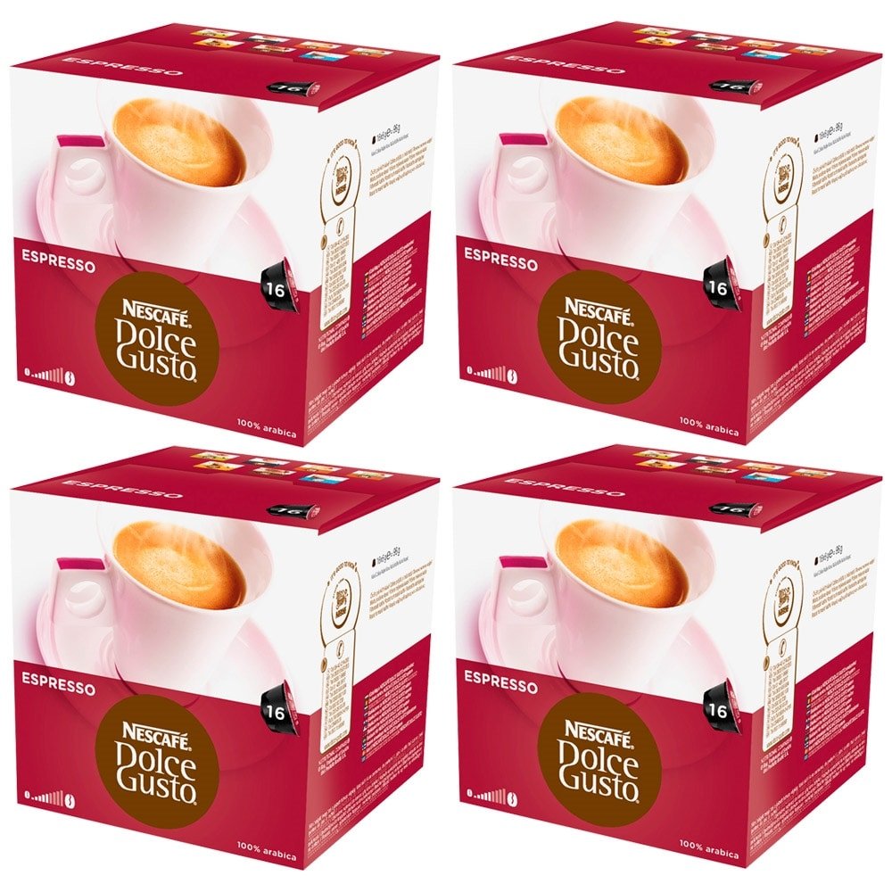 Kit Dolce Gusto Espresso 4 Embalagens Total de 64 Cápsulas – Nescafé ...