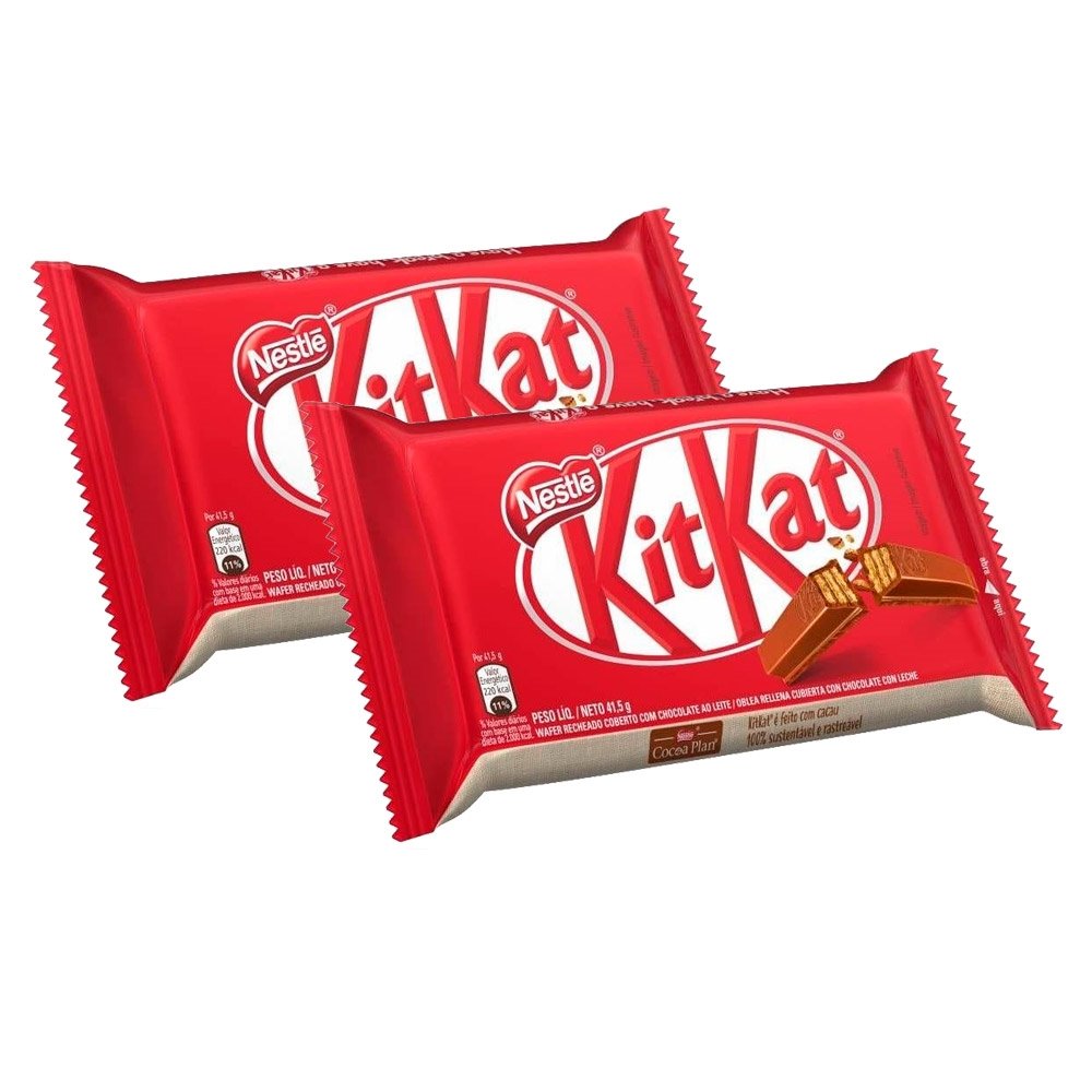 Kit 2 Chocolate Kitkat 4F ao Leite 41,5g | eFácil