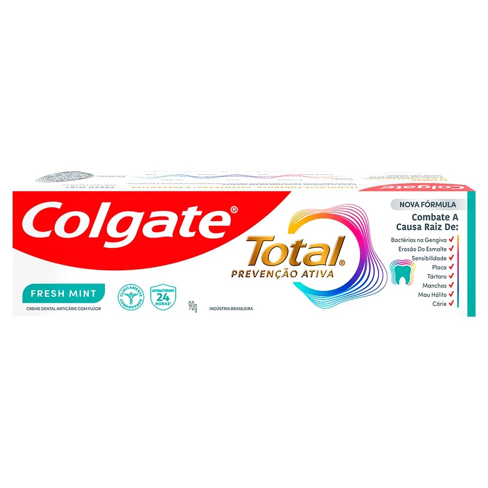 Creme Dental Colgate Total 12 Advanced Fresh 90g Embalagem com 12 ...