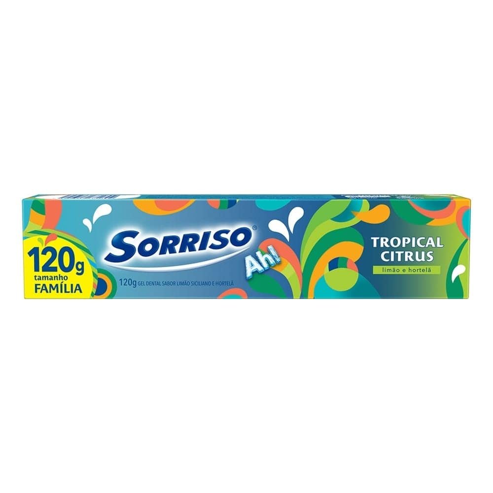 Creme Dental Sorriso Citrus Tropical 120g Embalagem com 12 Unidades ...
