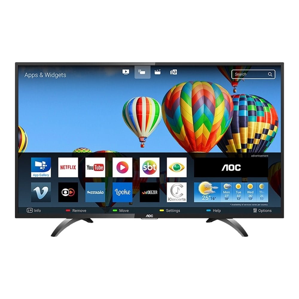 Smart TV LED 32" AOC LE32S5970S HD com Wi-Fi, 2 USB, 3 HDMI, Sleep ...