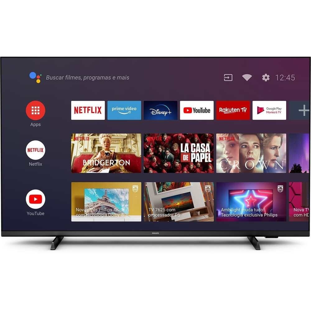 Smart TV LED 55" Philips 55PUG7406/78 4K UHD Android com Wi-Fi, 2 USB ...