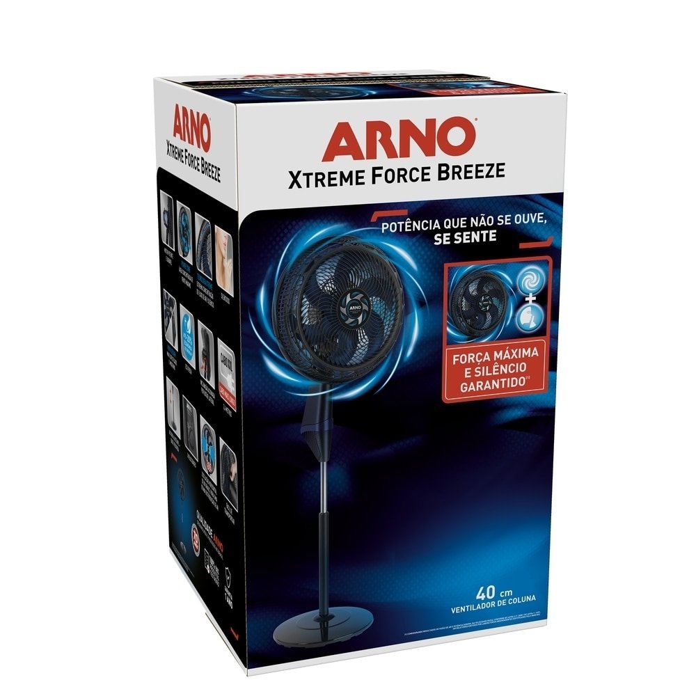 Ventilador de Coluna Arno VB4C Extreme Force Breeze 40cm 3 Velocidades ...