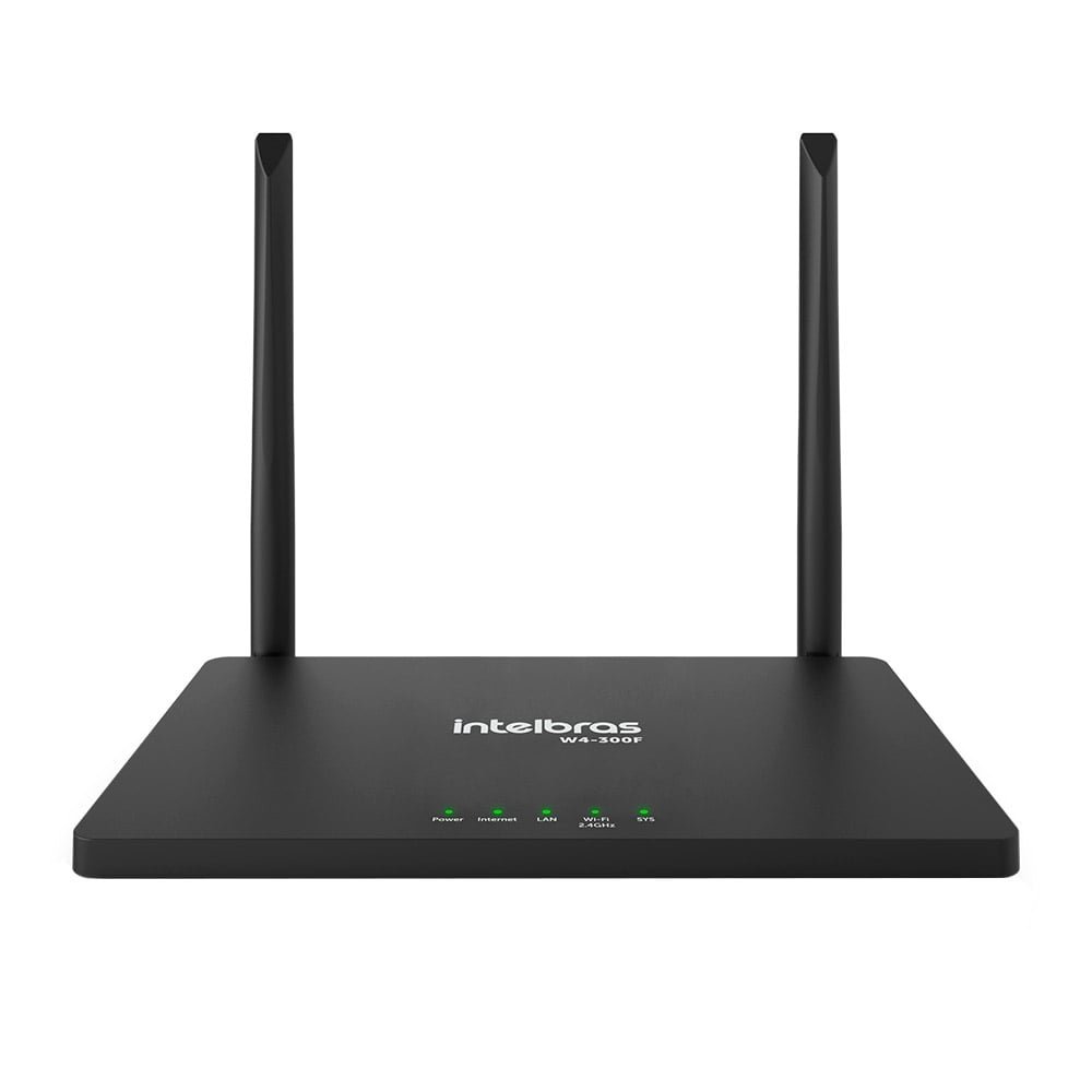 Roteador Wireless Intelbras W4-300F, 300mbps, 3 Portas LAN, 2 Antenas ...