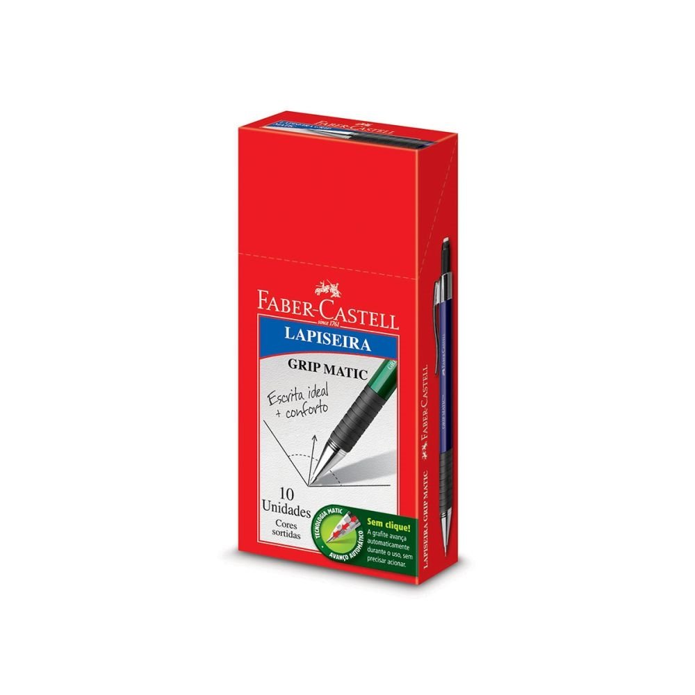 Lapiseira Grip Matic 0.5 mm, Caixa C/ 10 Unidades, Faber Castell ...