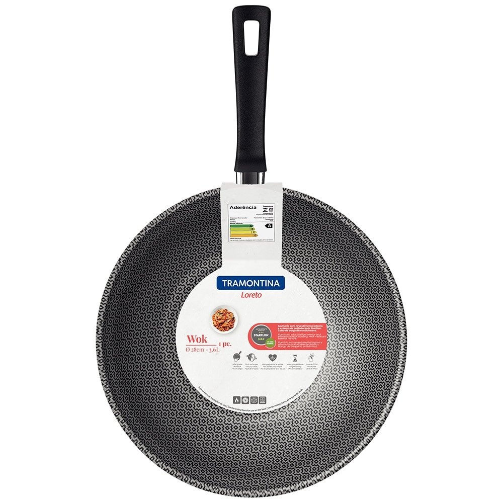 Frigideira Wok Tramontina Loreto, 28cm, Vermelha | eFácil