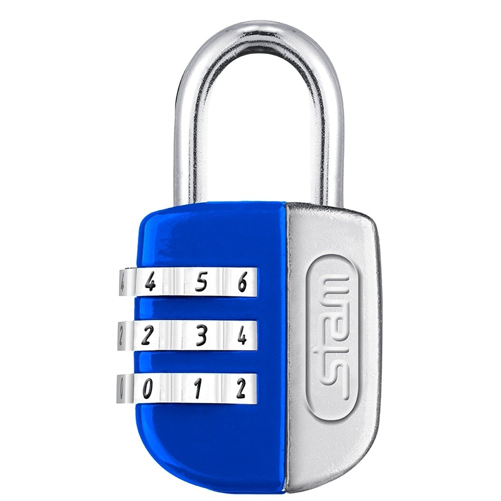 Cadeado Stam 25mm Segredo 3 Dígitos Life Colors Azul | eFácil