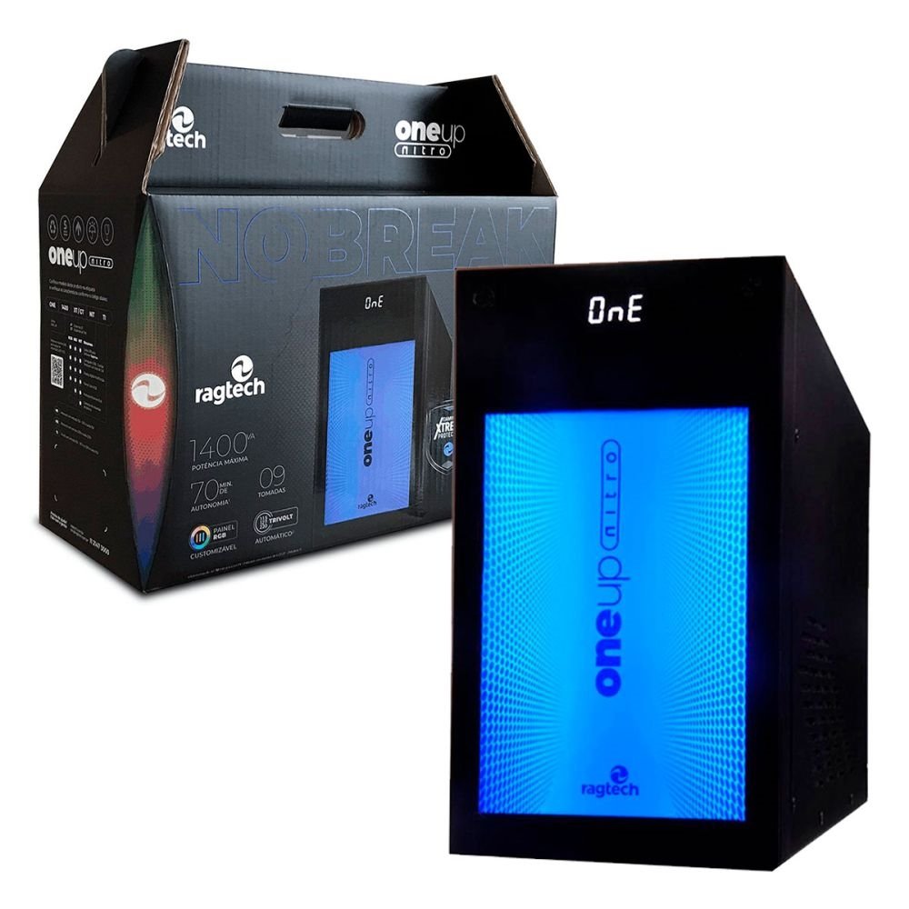 Nobreak Gamer Senoidal Ragtech One Up Nitro, 1400VA, Entrada (115-127-), Saída 115V - 20ONE4591 ...