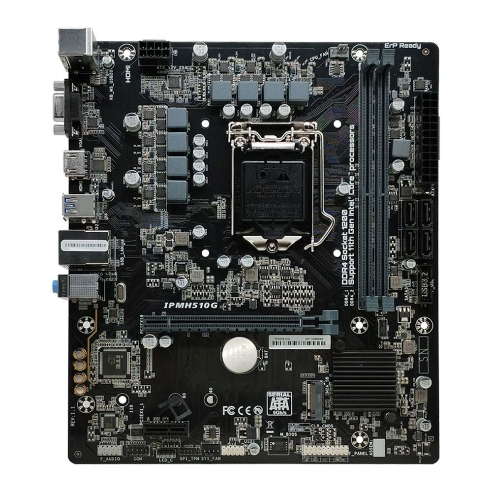 Placa Mãe PCWARE IPMH510G, Intel 10ª/11ª Geração, LGA1200, DDR4, Micro ...