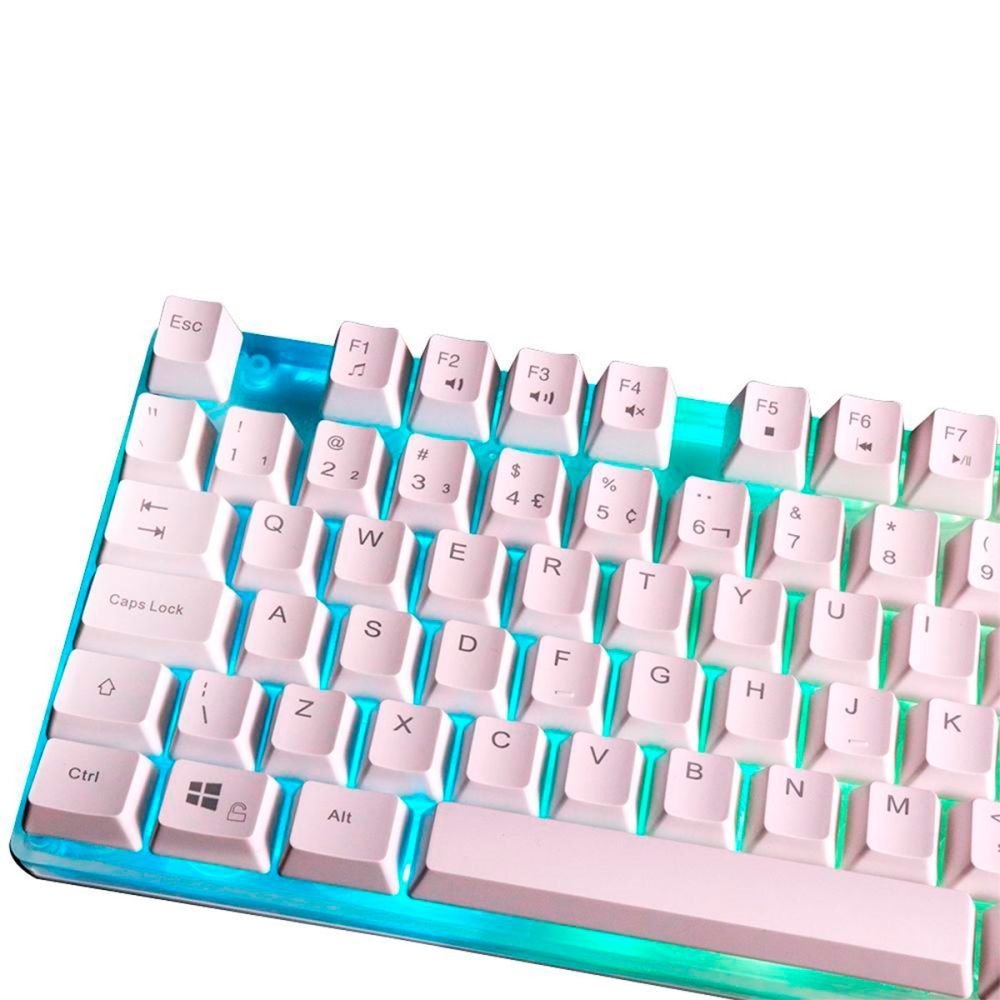 Teclado Gamer OEX Prismatic, ABNT2, RGB, Branco - TC205 | eFácil