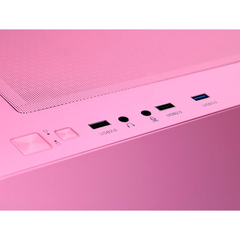 Gabinete Gamer OEX Haven GH300, Lateral em Vidro, 1x Cooler LED RGB 120mm, USB 3.0, Rosa | eFácil