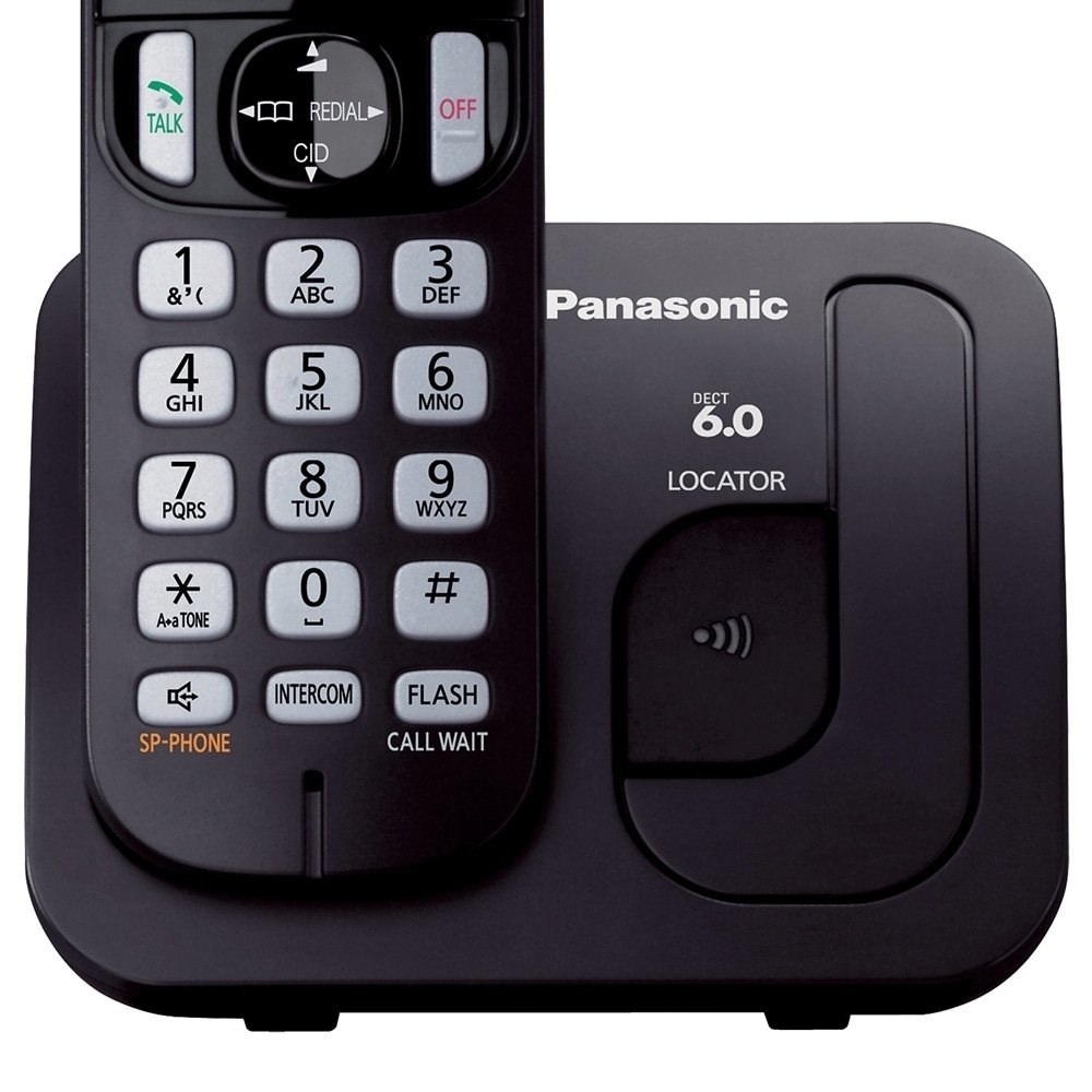 Telefone sem Fio Panasonic KX-TGC210LBB Dect 6.0, Viva-Voz, Preto | eFácil