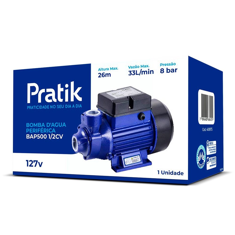 Bomba Periférica Pratik 1/2CV BAP500 | eFácil