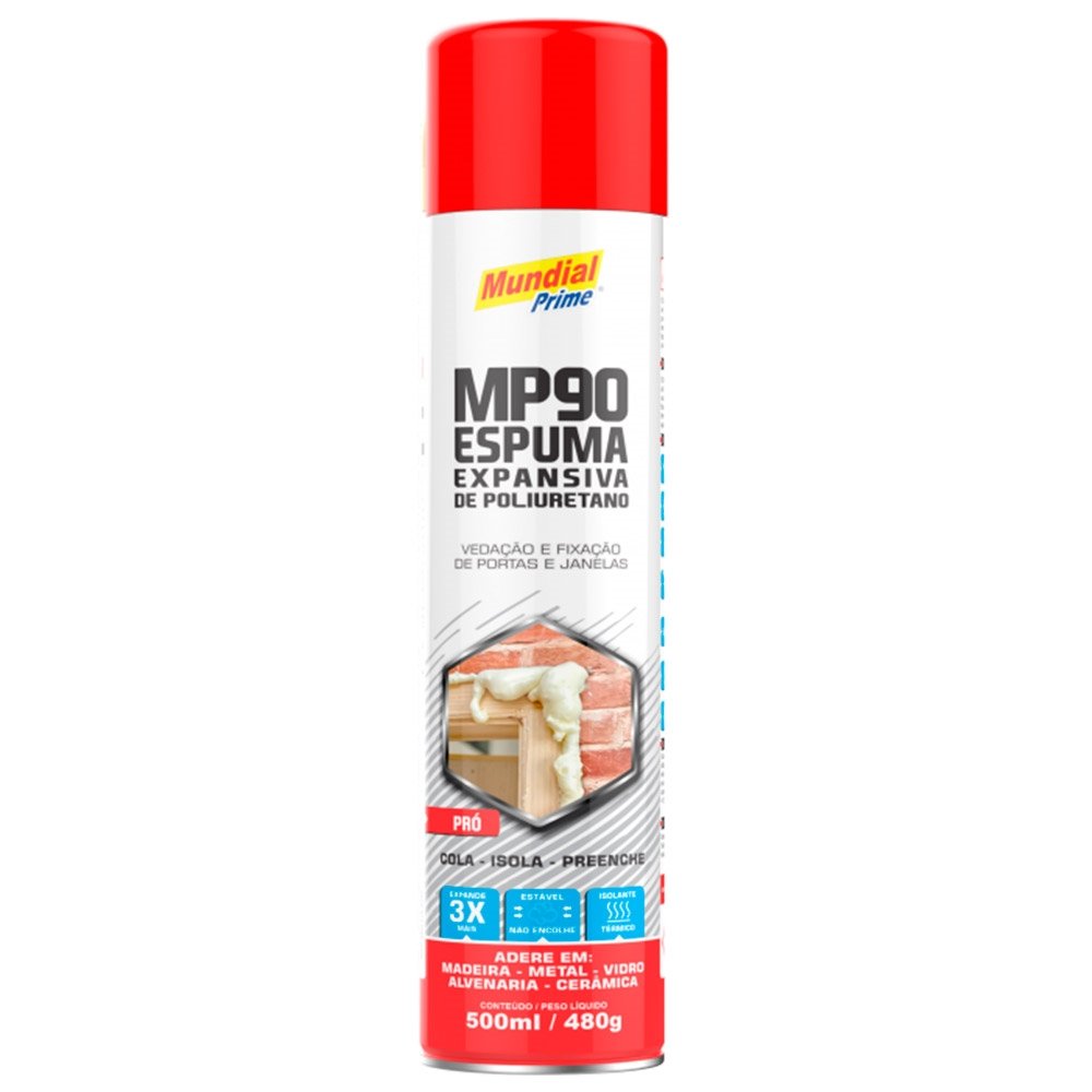 Espuma Expansiva PU MP90 Mundial Prime 500ml/480g | eFácil