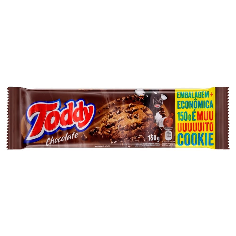 Biscoito Toddy Cookies Chocolate 150g Embalagem com 30 Unidades | eFácil
