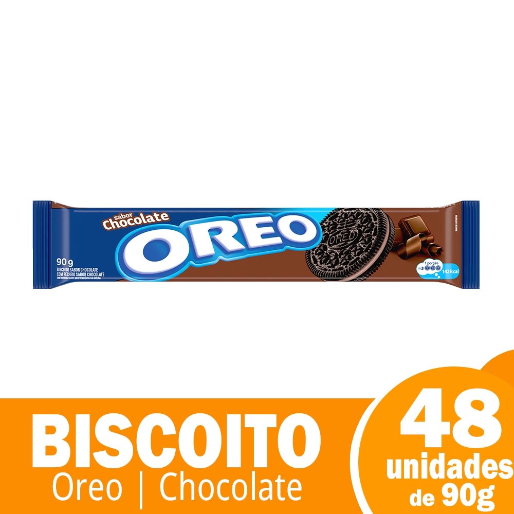 Biscoito Oreo Chocolate 90g Embalagem com 48 Unidades | eFácil