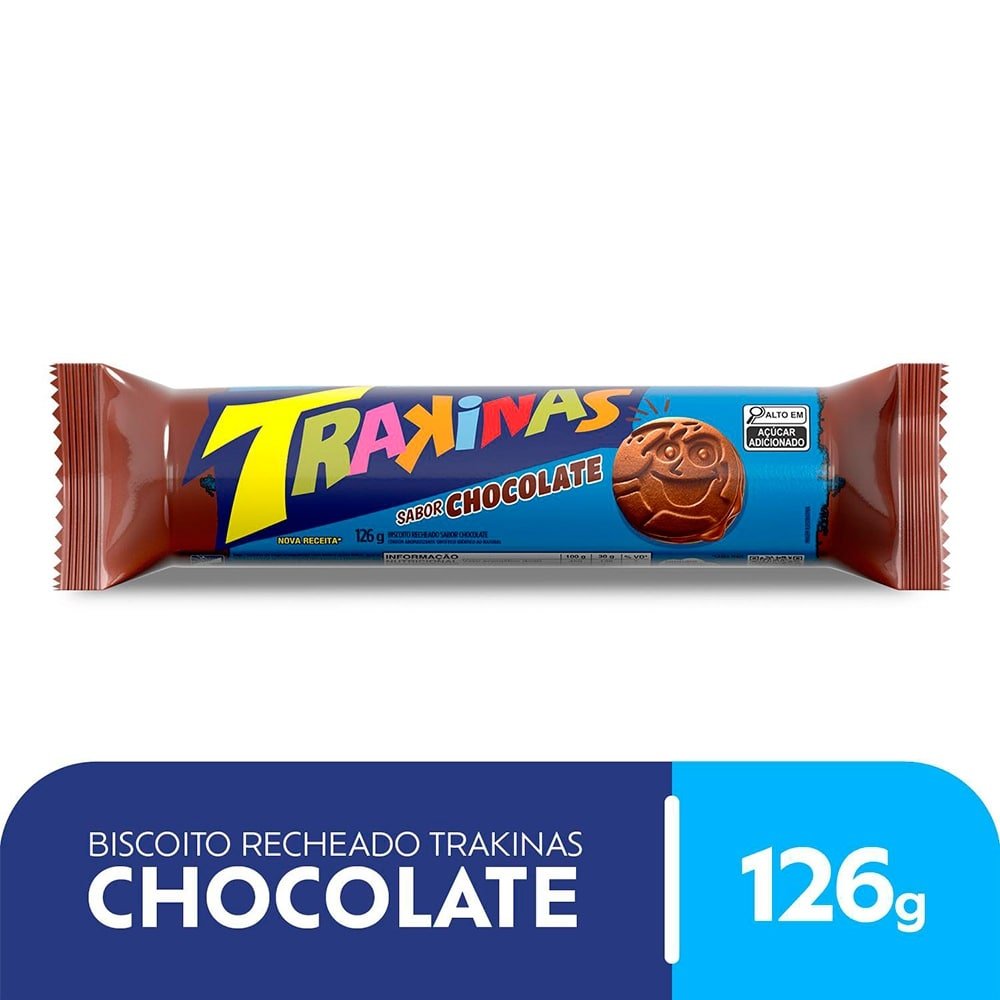 Biscoito Trakinas Chocolate 126g Embalagem com 54 Unidades | eFácil