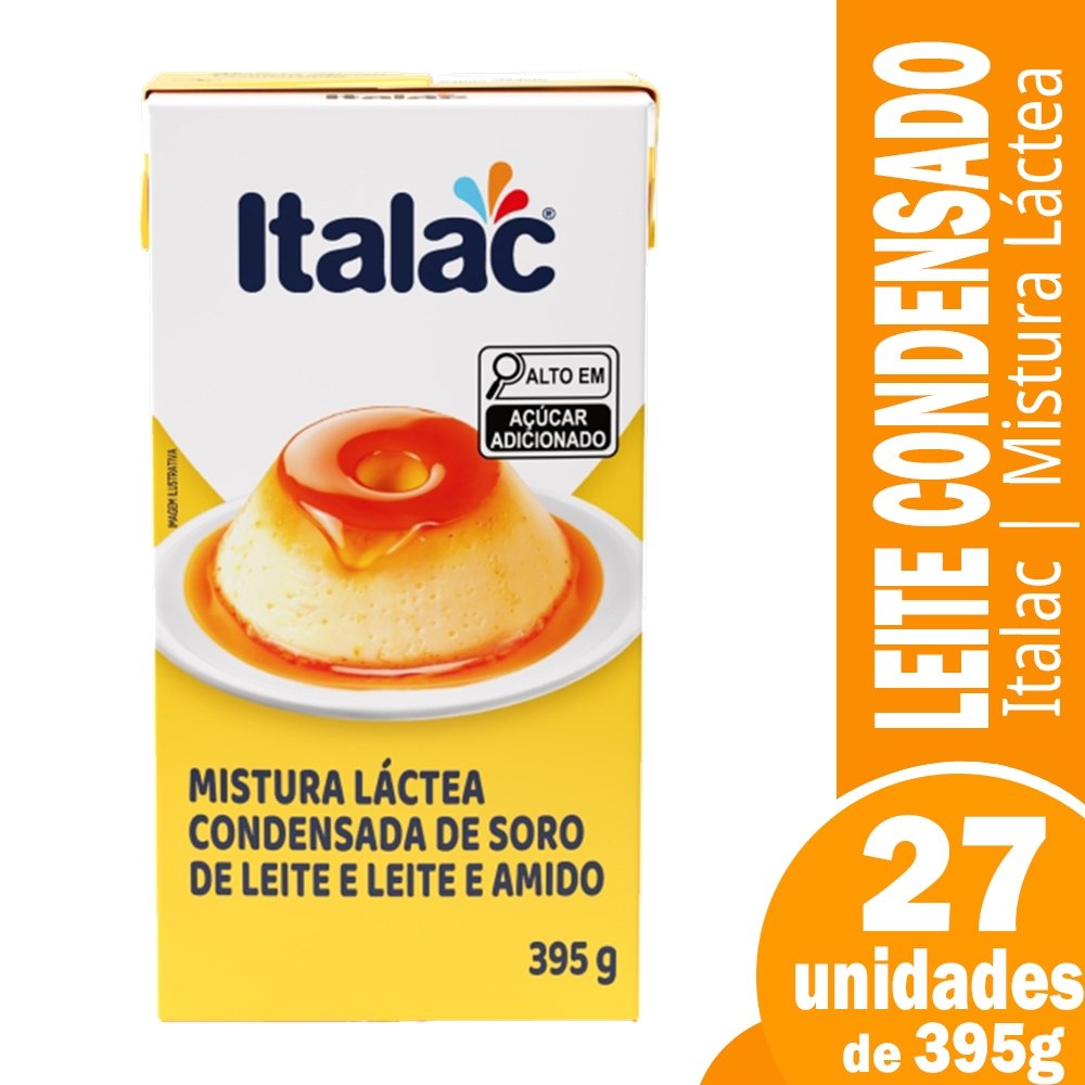 Leite Condensado Italac Mistura Láctea UHT 27x395g | eFácil