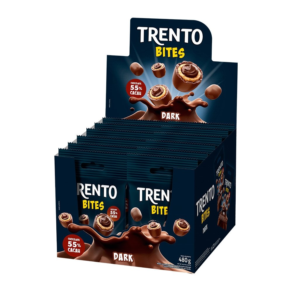 Chocolate Trento Wafer Bits Dark 40g - 12 Unidades | eFácil