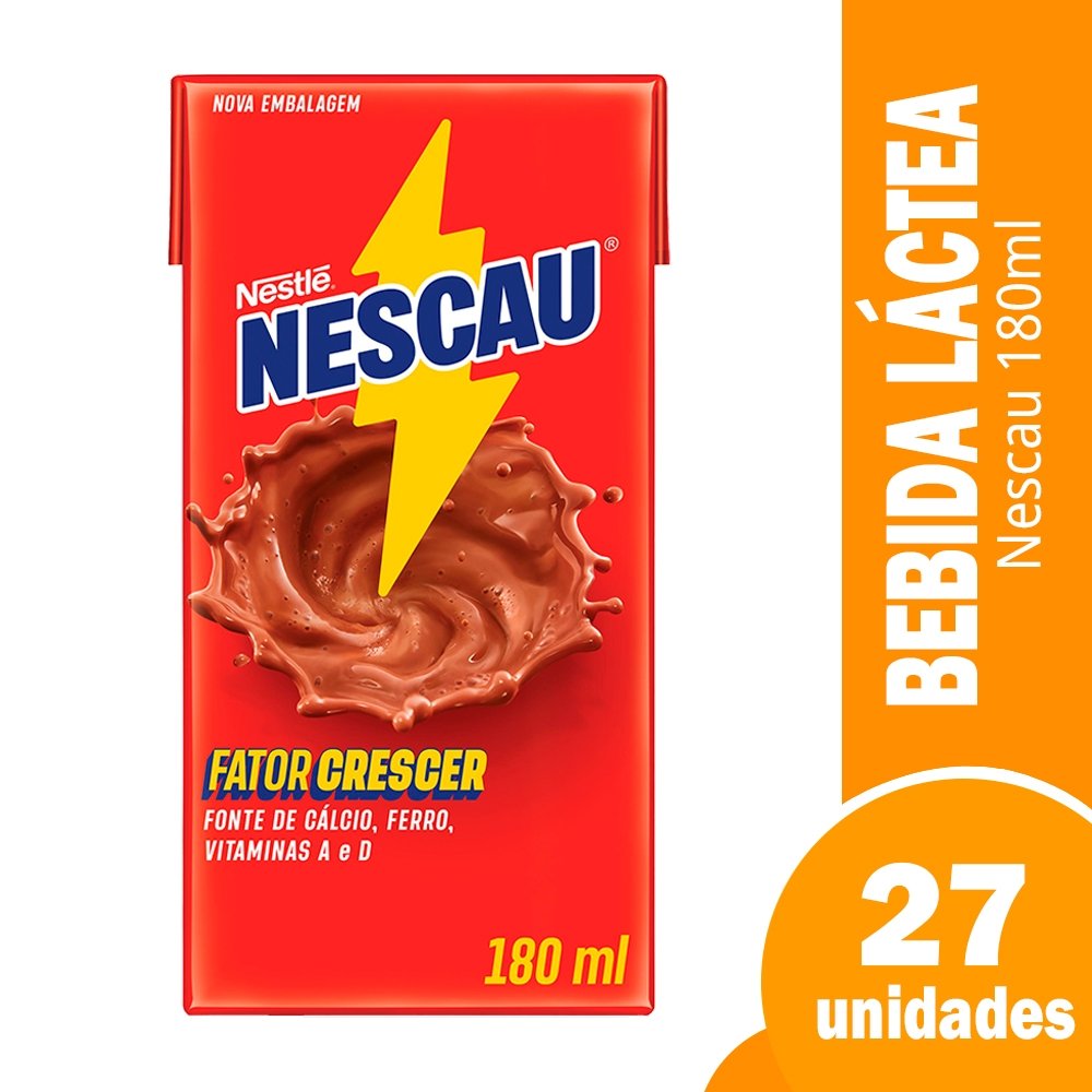 Bebida Lactea Nestlé Nescau 180ml - Embalagem com 27 Unidades | eFácil