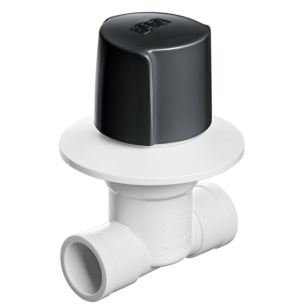 Registro Herc PVC Soldável com Canopla Facilita 20mm Branco com Volante ...