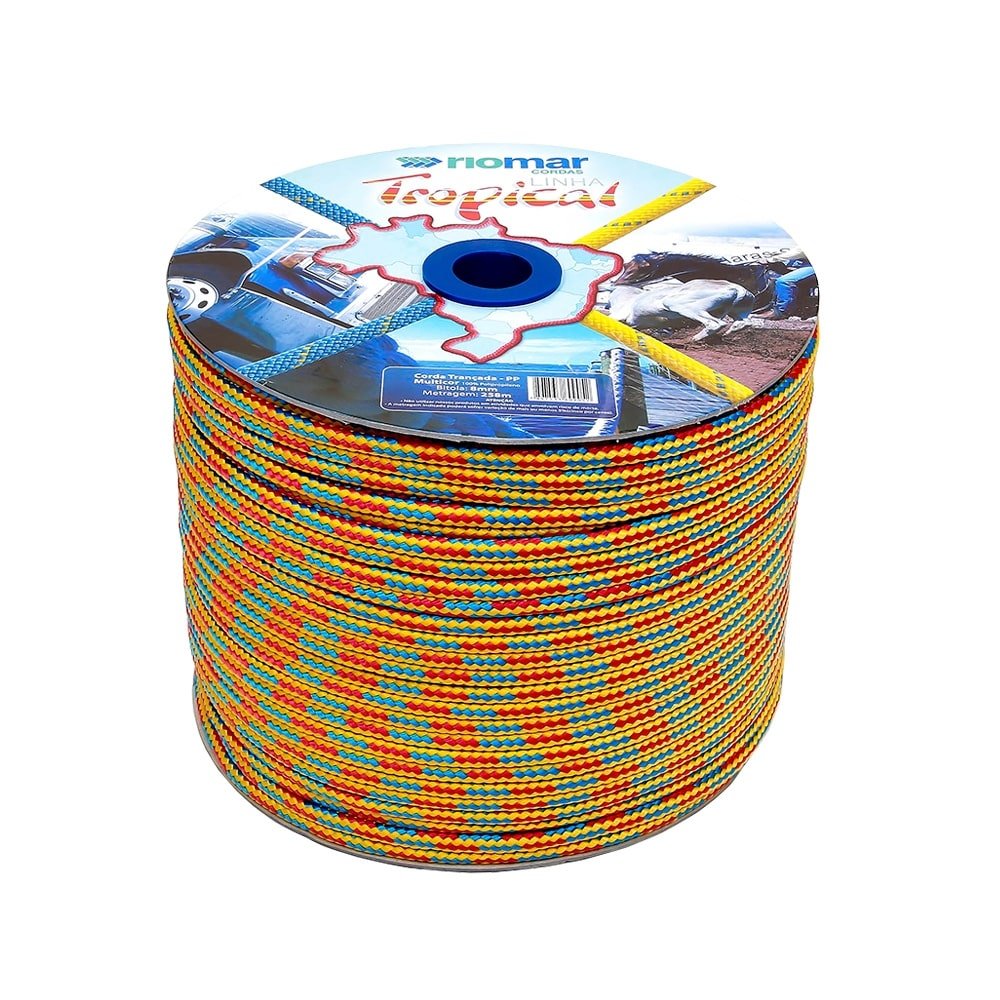 Corda Riomar Carretel PP Tropical Multicolor 8MMx258M | eFácil