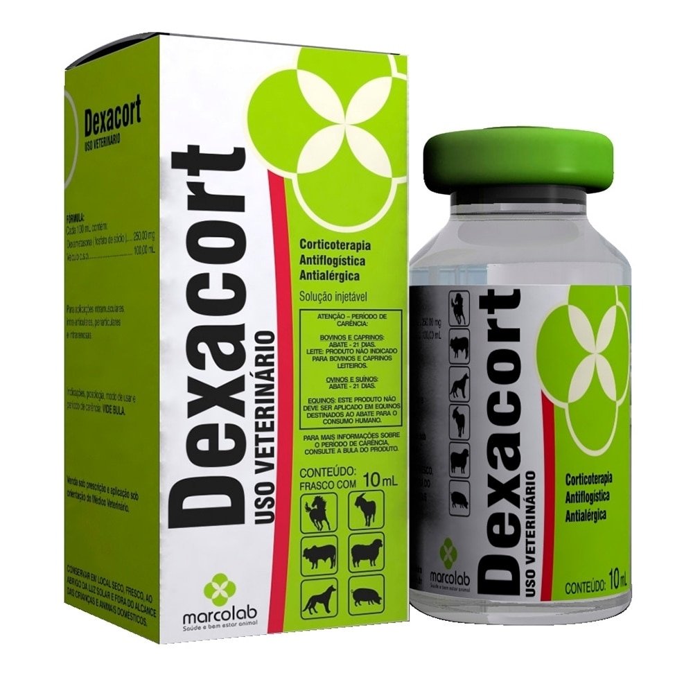 Dexacort Hertape Calier Anti-Inflamatório Dexametazona Injetável 10ml ...
