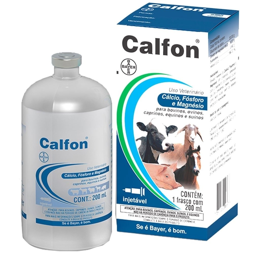 Calfon Suplemento Bayer Cálcio Injetável 200ml | eFácil