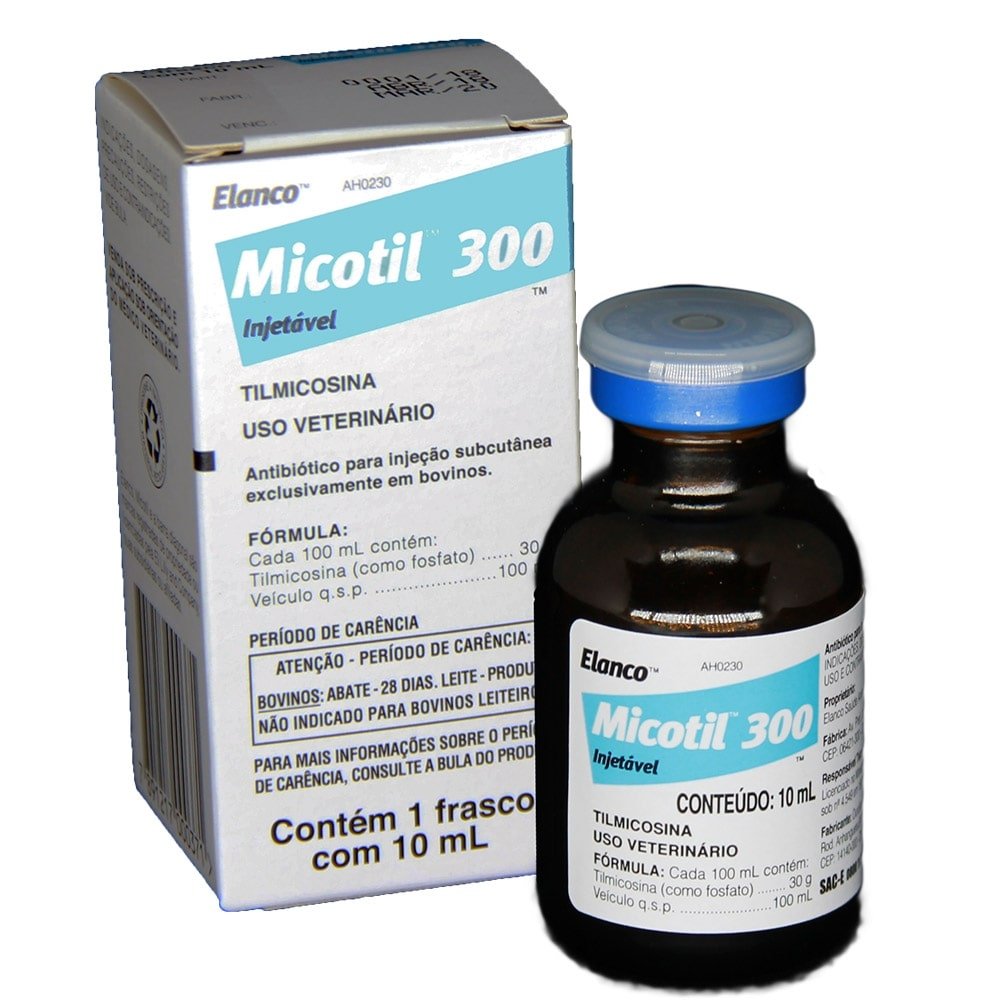 Micotil 300 Antibiótico Injetável Elanco 10ml | eFácil