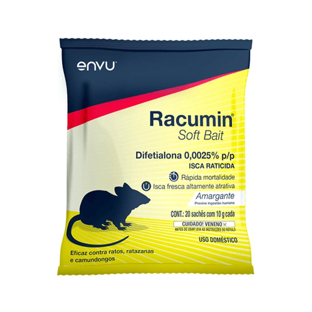 Raticida Racumin Bayer Soft Bait Isca Alta Atratividade Uso Doméstico ...