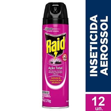 Inseticidas Aerossol Raid Multi Insetos 285ml Embalagem com 12 Unidades ...
