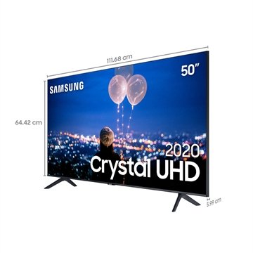 Smart TV LED 50" Samsung UN50TU8000GXZD 4K UHD HDR Crystal com Wi-Fi, 2 ...