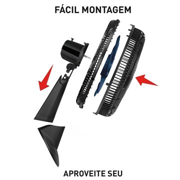 Ventilador Parede Arno VB51 Extreme Force Breeze 50cm Preto | eFácil