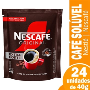 Café Solúvel Nescafé Original Sachê 40g - Embalagem com 24 Unidades ...