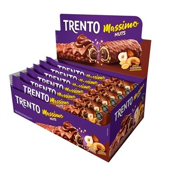 Chocolate Trento Wafer Massimo Nuts ao Leite 30g - 16 Unidades | eFácil